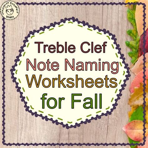 Treble Clef Note Naming Worksheets For Fall Music Worksheets Bass Clef Notes Treble Clef