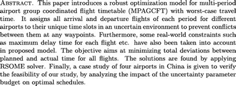 Jianzhong Yan And Minghua Hu Worst Case Robust Model Of Multi Period Airport Group Coordinated