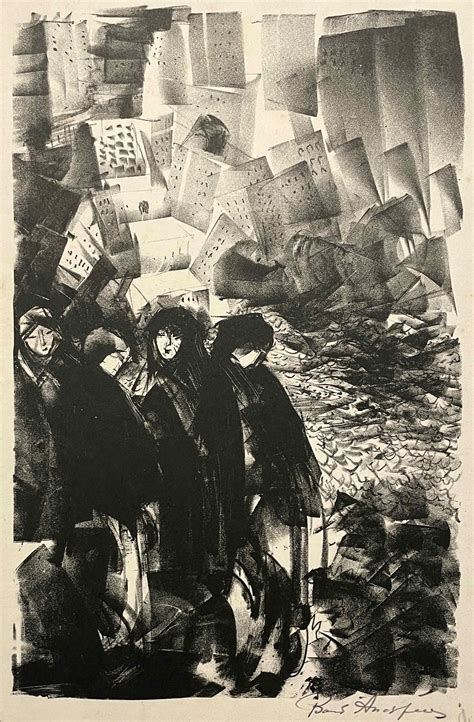 Boris Anisfeld Untitled Figures And City Buildings For Sale At