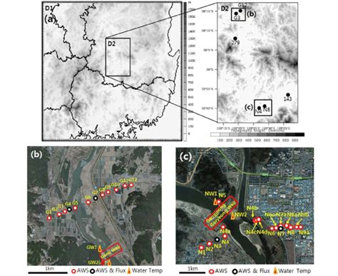 A The Map Of The Two Way Nested Domains For The Wrf Model Horizontal Download Scientific