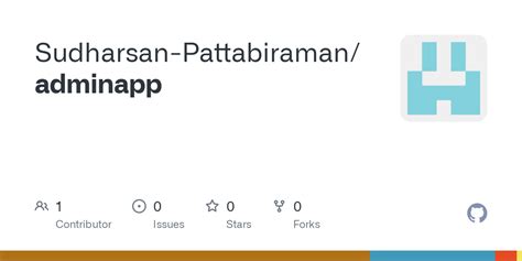 GitHub Sudharsan Pattabiraman Adminapp