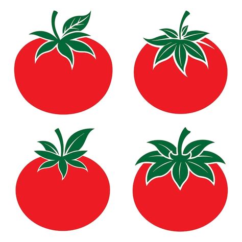 Premium Vector Tomato Flat Color Vector Art Illustration Logo Design