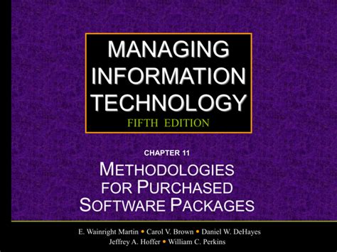 Managing Information Technology