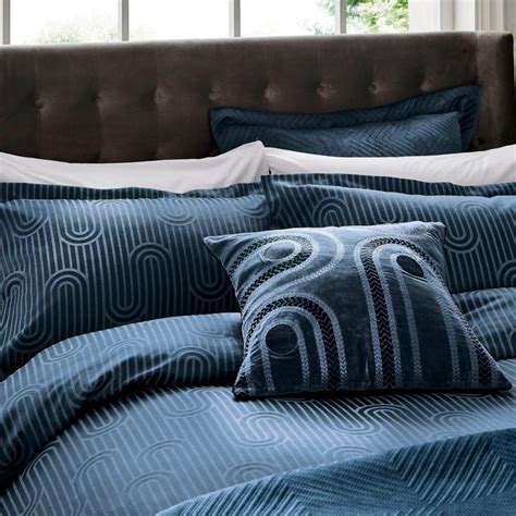 Modern Deco Empire Blue Duvet Cover Set H Monk And Sons