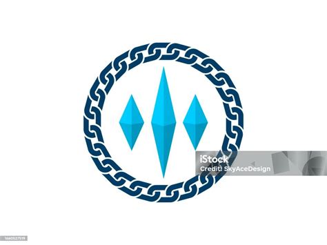 Rantai Bentuk Melingkar Dengan Kristal Ilustrasi Stok Unduh Gambar Sekarang Alegori Ambar