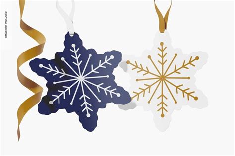Premium Psd Christmas Snowflake Ornaments Mockup Hanging
