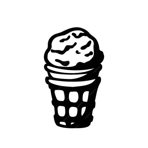 Premium Vector Waffle Cup Ice Cream Vector Illustration
