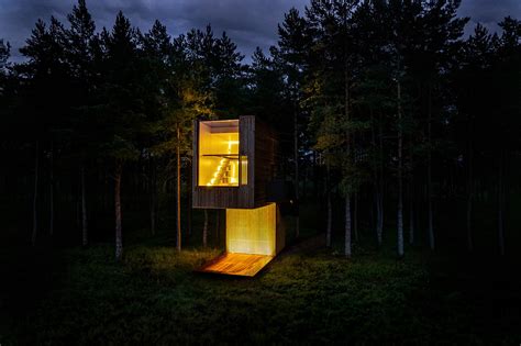 Arsenit S Prefabricated Treehouse Hovers Over A Terrace In Estonia