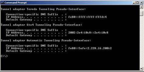 Teredo Tunneling Pseudo Interface