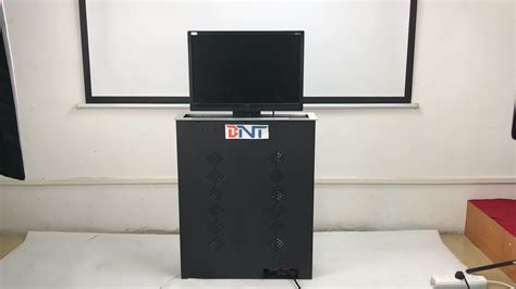 Aluminum Alloy Conference Table Hidden Computer Display Lcd Monitor Motorized Lift For 24 Inch