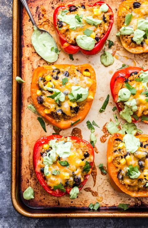 Mexican Quinoa Stuffed Peppers Recipe Runner