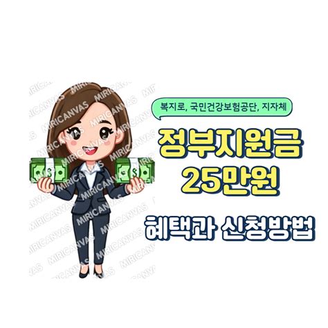 정부지원금 25만원 혜택 및 신청방법 안내