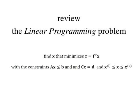 Ppt Lecture 13 L 1 L ∞ Norm Problems And Linear Programming