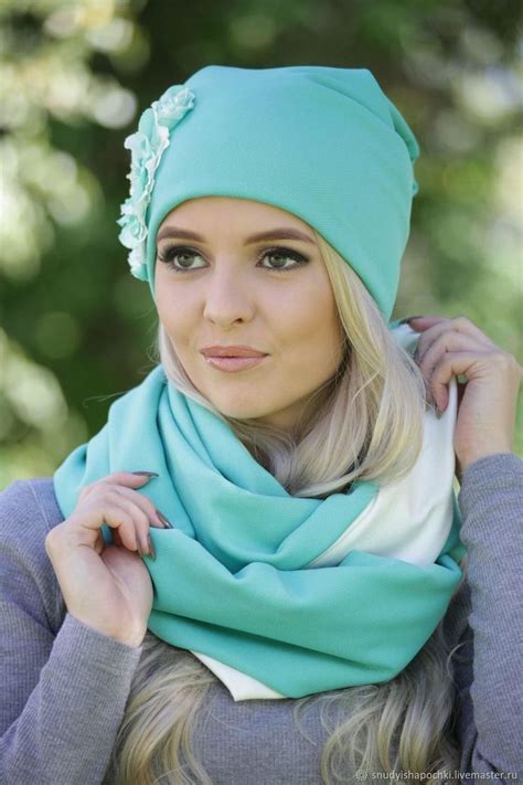 Шапка и снуд из трикотажа в интернет магазине на Ярмарке Мастеров Шапки Уфа доставка по