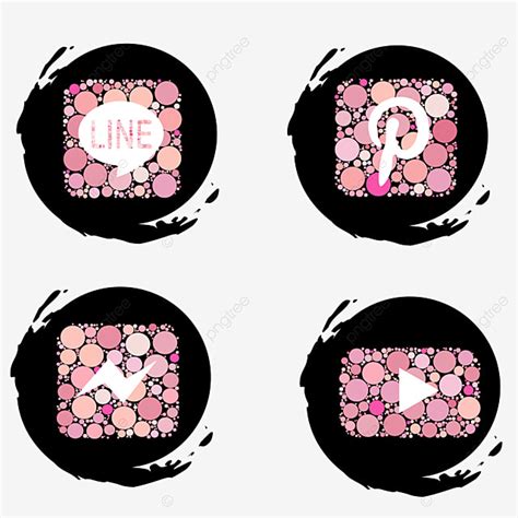 Pink Social Media Vector Hd Images Pink And Black Social Media Icon