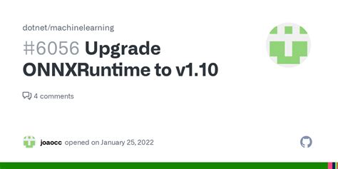 Upgrade Onnxruntime To V110 · Issue 6056 · Dotnetmachinelearning