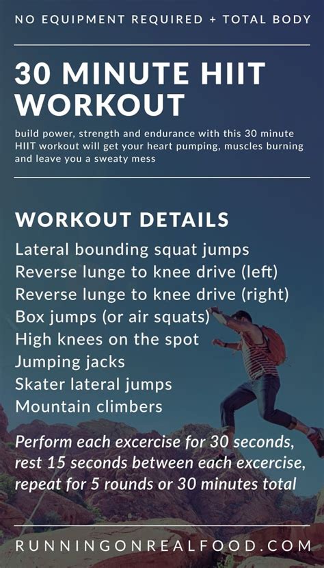 Bodyweight 30 Minute Hiit Workout Running On Real Food