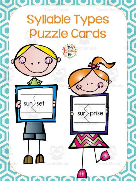 Syllable Puzzle Cards By Teach Simple