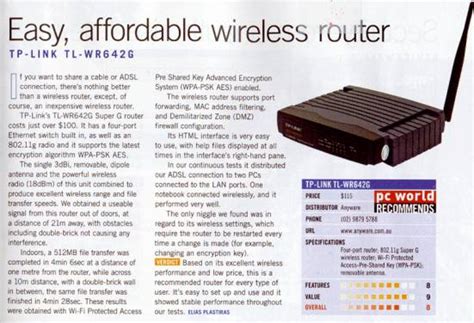 Tp Link Wireless Router Wins Best Buy Of Australian Pc World