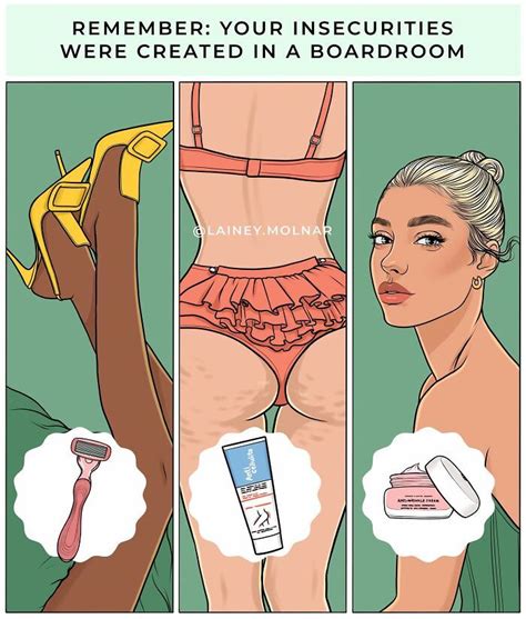 25 Illustrations About Femininity Body Image And Other Issues Women