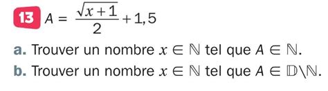 Bonsoir Pourriez Vous Maider Sur Cet Exercice Sur Les Ensembles De Nombres En Mathématiques