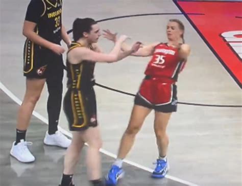 Caitlin Clark Shoves Julie Vanloo Takes Refs To Task In Chippy Fever