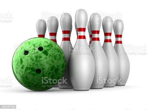 볼링 공 그리고 흰색 바탕에 가장자리 잘라내고입니다 격리 된 3d 그림 3차원 형태에 대한 스톡 사진 및 기타 이미지 3차원 형태 경쟁 공 스포츠 장비 Istock