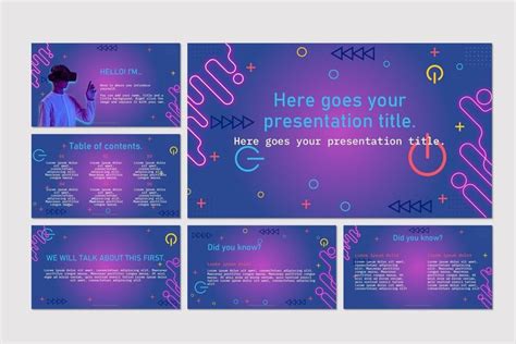 Neon Presentation Template Presentation Templates Presentation