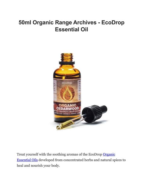 50ml Organic Range Archives Ecodrop Essential Oil By Ecodrop