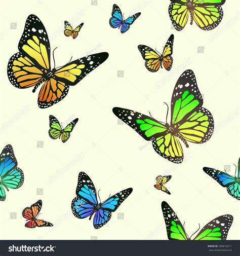 Seamless Butterfly Background Stock Vector Illustration 189610211 Shutterstock