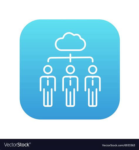 Cloud Computing Line Icon Royalty Free Vector Image