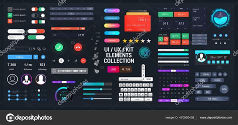 템플릿 요소 Ui Ux Kit For Web App And Dashboard 웹 디자인을 위한 유니버설 사용자 인터페이스