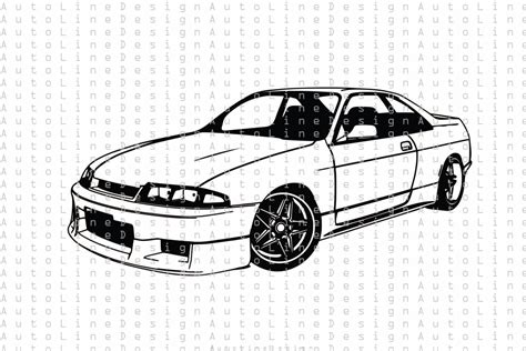 Nissan Skyline GTS R33 JDM Tuning Lowrider Svg Pdf Dxf Eps Png Etsy