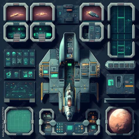 Space Game Scifi Spaceship Interior Top Down View Full Page Grid Sprite Sheet 32bit Game Assets Space Game Scifi Spaceship Interior Top Down View Full Page Grid Sprite Sheet 32bit Game Assets
