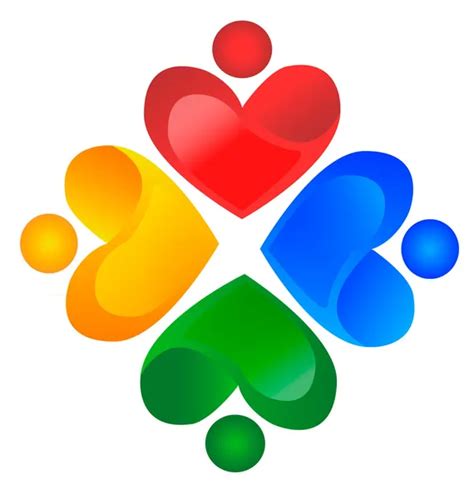 Teamwork Hands Doing A Heart Logo — Stock Vector © Glopphy 31073093