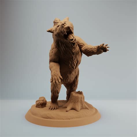3d File Giant Dire Bear Dnd Miniatures Pre Supported 🐻 ・3d Printable