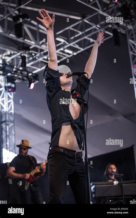 Foxygen Performing Live At Panorama Festival In New York City Stock
