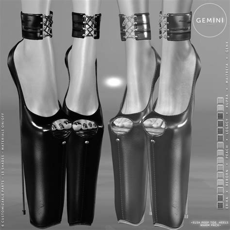 Second Life Marketplace Gemini Elsa Peep Toe Heels Demo