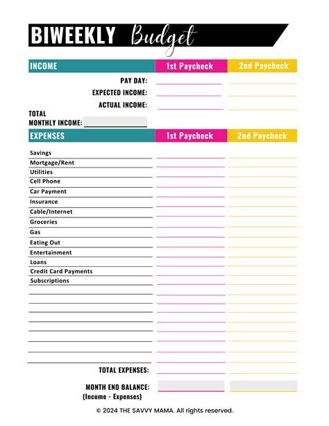 What Is Biweekly Budget Template Excel Easy Finance Ipam Power Hub