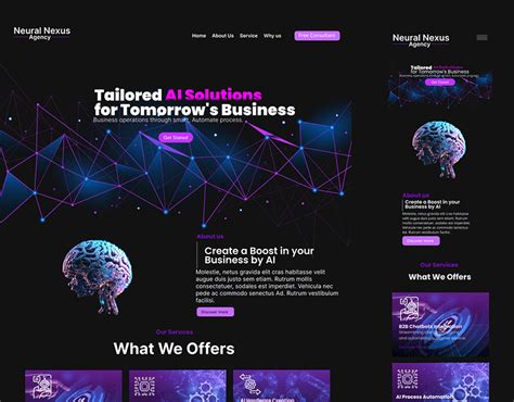 neural nexus ai agency web design on behance