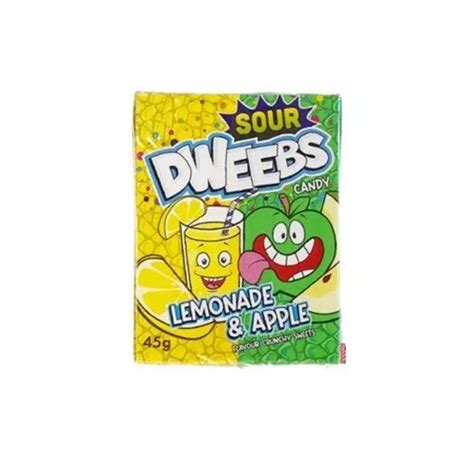 932506 2 X 45g Box Dweebs Sour Lemon And Apple Crunchy Candy Sweets Eur