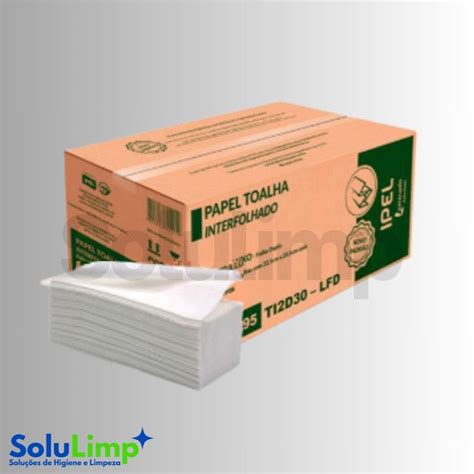 Papel Toalha Interfolhada Folha Dupla Ipel Folhas A G Solulimp