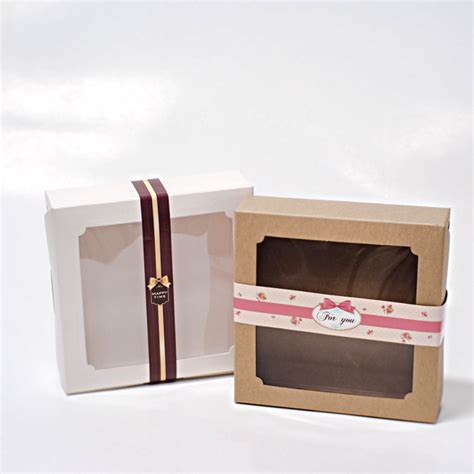 Bakery 15 Br กล่องบราวนี่คราฟ์ทขนาด 15 5x15 5x4 ซม Packmatestore