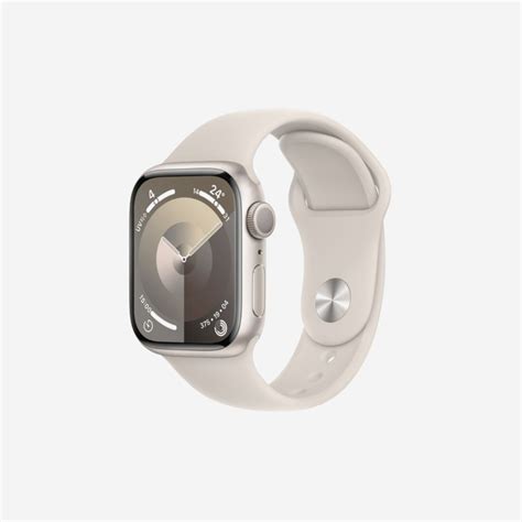애플 워치 9 41mm Gps 스타라이트 알루미늄 케이스 스포츠 밴드 Ml 스타라이트 국내 정식 발매 제품 Apple