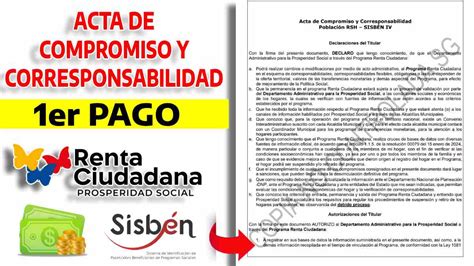 Focalización Renta Ciudadana 2024 Acta De Compromiso Y