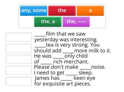 Articles And Determiners Match Up