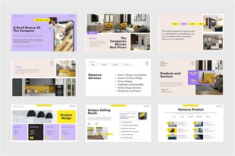 Шаблон Powerpoint для домашней мебели Шаблоны презентаций Включая