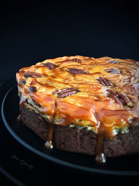 Brownies cheesecake au caramel beurre salé Graine de faim kely