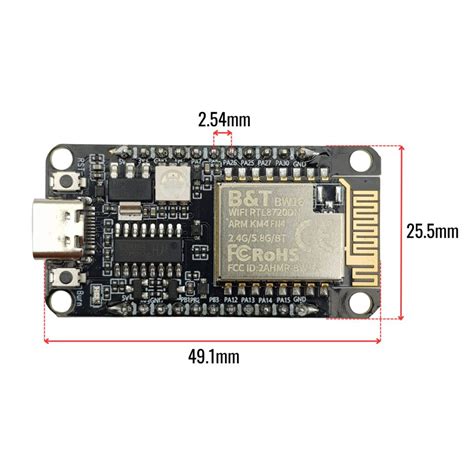 kit thu phát wifi bluetooth băng tần kép rtl8720dn type c nshop