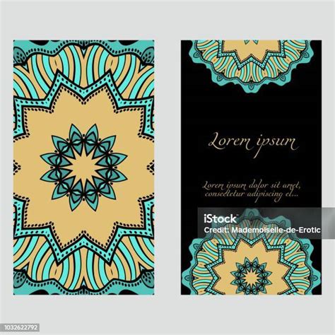 만다라 꽃 패턴 및 장식 빈티지 카드 디자인 벡터 템플릿입니다 이슬람 아랍어 인도 멕시코 오스만 모티브 손으로 그린 배경입니다 0명에 대한 스톡 벡터 아트 및 기타 이미지